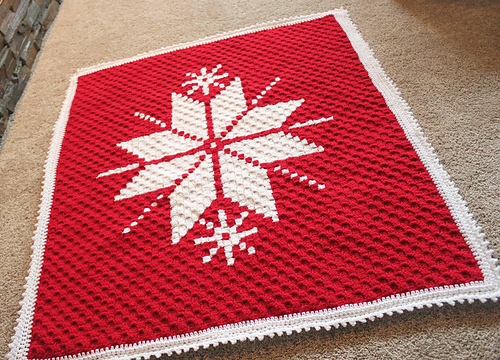 Ravelry: Scandinavian Snowflake Throw pattern by Jennifer Root
