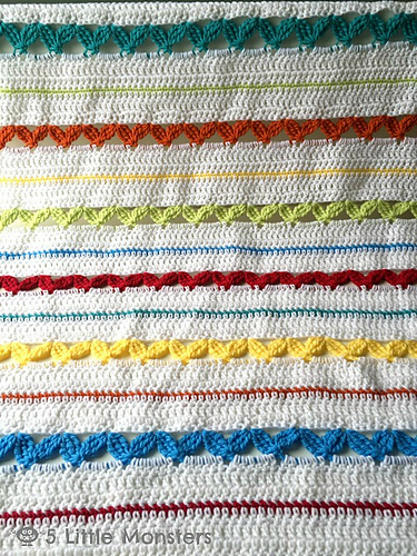 Ravelry: Rickrack Stripe Baby Blanket pattern by Erica Dietz