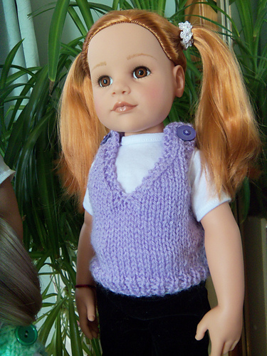 Ravelry: Easy Vest for 18 inch Dolls pattern by Janet Longaphie
