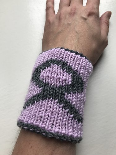 Ravelry: Double knitted ribbon wristband pattern by 8-Bit Knit Nerd