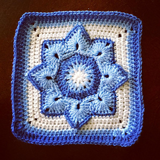 Ravelry: ACountryYarn's Block 7 Eight Pointed Flower