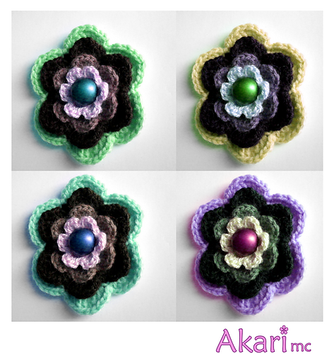 Ravelry: 3-dimensional flower _ M07 pattern by Melissa Flores