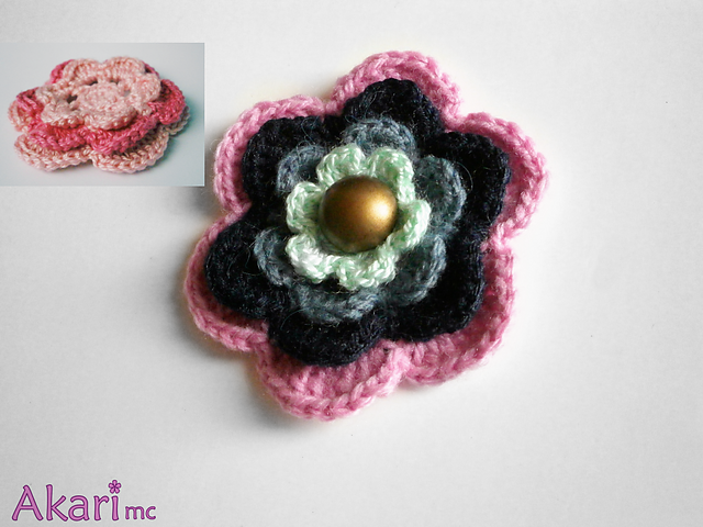 Ravelry: 3-dimensional flower _ M07 pattern by Melissa Flores