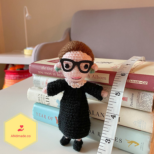 Ravelry: Ruth Bader Ginsburg (RBG) Doll pattern by EunJi An