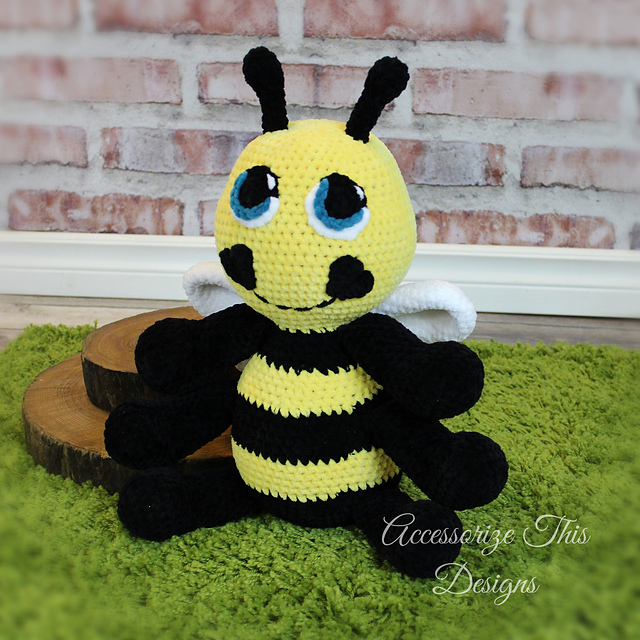 Ravelry: "Buzz" the Bee Cuddle Buddy pattern by Darling Maple Designs