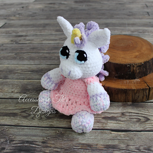 Ravelry: "Glitter" the Unicorn Lil' Cuddle Buddy pattern by Darling ...