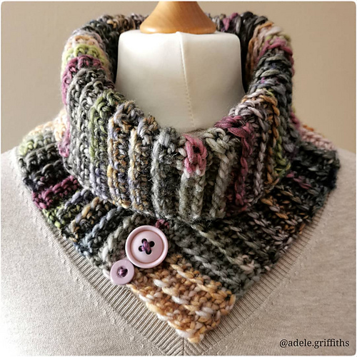 Ravelry: Ribbed Roll Neck Cowl pattern by Adele Griffiths