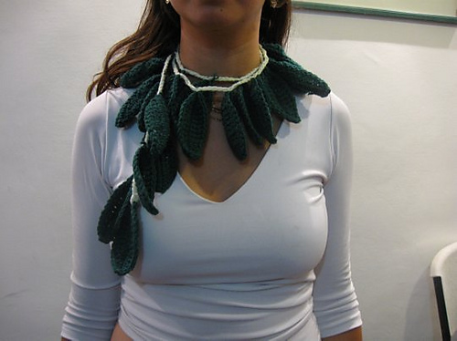 Ravelry: Leaf Necklace Scarf pattern by Meladoras Creations