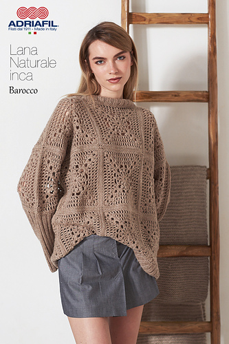 Ravelry: Adriafil Barocco pullover pattern by Adriafil Yarn
