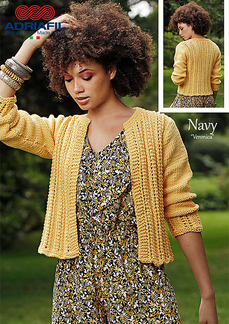Ravelry: Adriafil Veronica Cardigan pattern by Adriafil Yarn