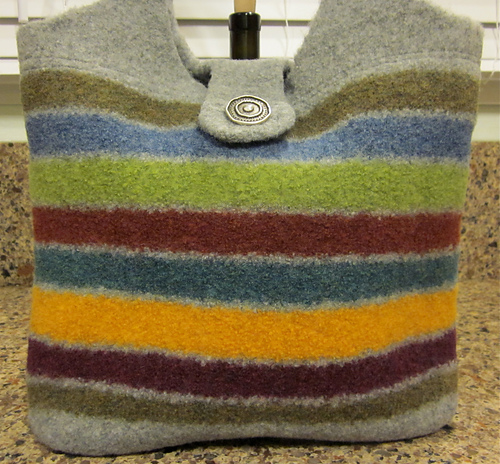 Ravelry: Agilejack's Striped Scrap Felted Wool Bag