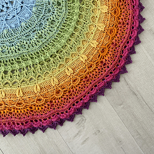 Ravelry: Marigold Magic Mandala Blanket pattern by Aimee Cunningham