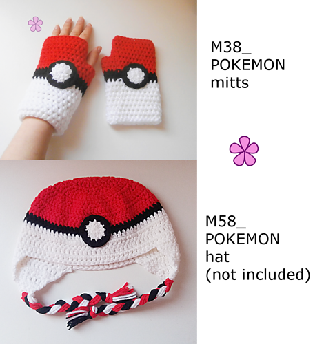 Ravelry: POKEMON mitts _ M38 pattern by Melissa Flores