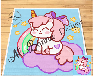 Ravelry: Baby Unicorn SC Graphgan pattern by Faiza Mushtaq