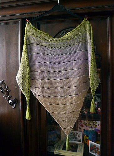 Skyrim shawl for my sister! : r/knitting