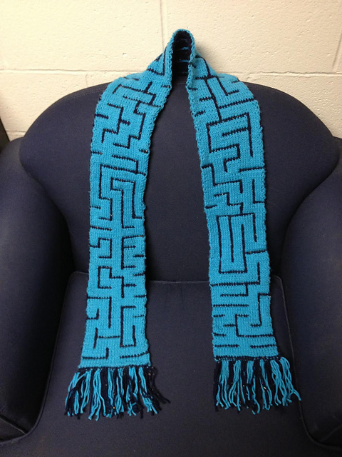 Ravelry: A-Maze-ing Scarf pattern by Abigail Kempson