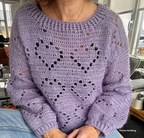Ravelry: Mohair heart sweater Valentine pattern by Frisian Knitting