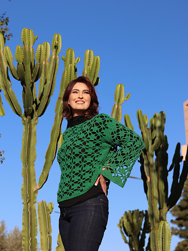 Ravelry: Flower mesh sweater Marrakesh pattern by Frisian Knitting