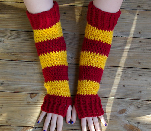 Ravelry: Wizarding House Colors Gloves pattern by Abbey Normal Stitches
