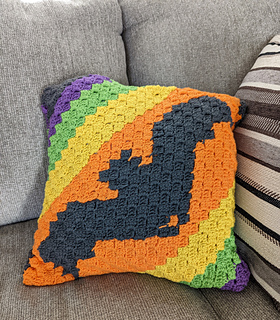 Ravelry: Halloween Bat C2C Pillow pattern by Alisha Ober