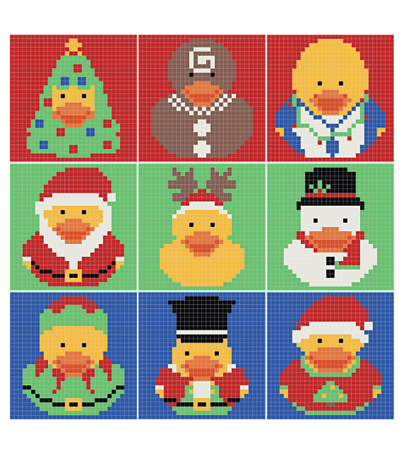 Ravelry: Christmas Rubber Duck C2C Blocks pattern by Alisha Ober