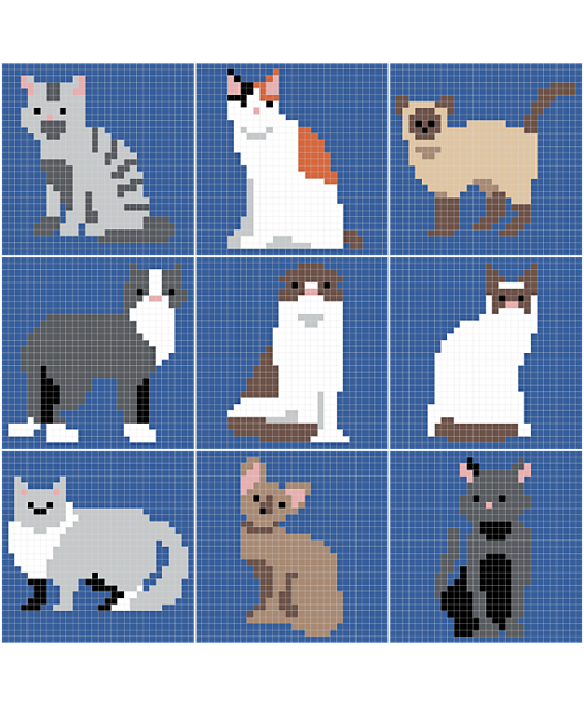 Ravelry: C2C Cats pattern by Alisha Ober