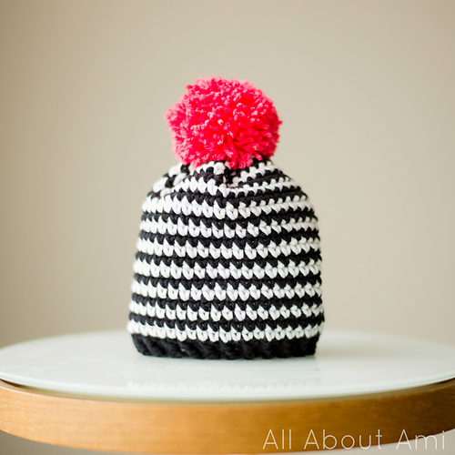 Ravelry: Simple Black & White Beanie pattern by Stephanie Jessica Lau