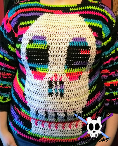 Ravelry: Tapestry Crochet Skull Sweater pattern by Spider Mambo