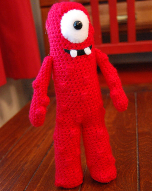 Ravelry: Bumpy Red Cyclops Amigurumi pattern by Allison Hoffman