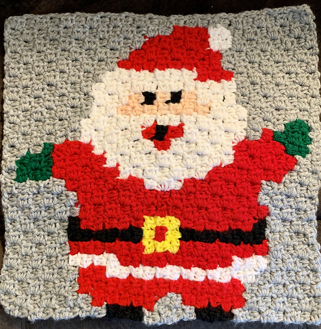 Corner to Corner Santa Claus Afghan C2C Graphs Written Row Counts ...