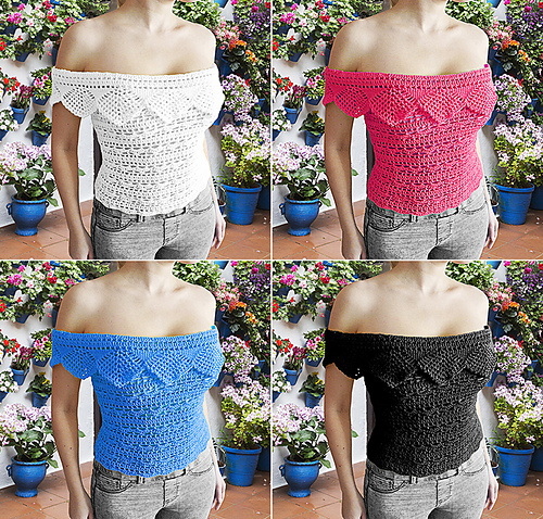 Ravelry: Off The Shoulder Top pattern by Jane Green