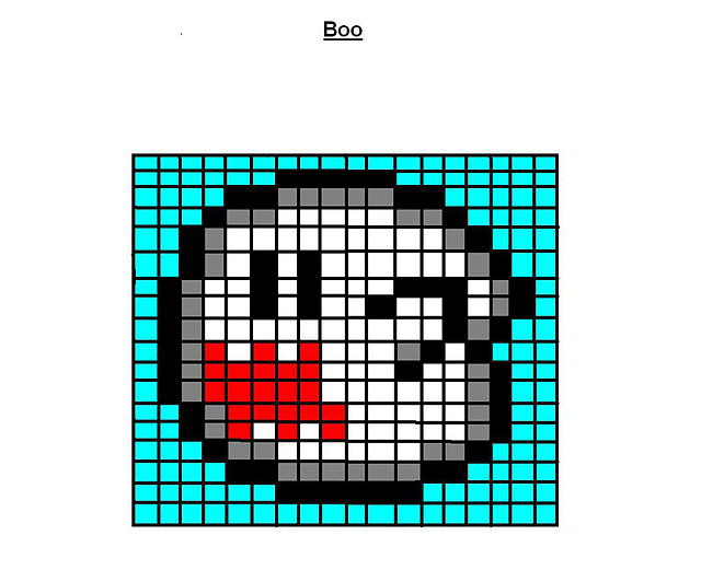 Ravelry: Mario Bros Boo Blanket pattern by SkullChick