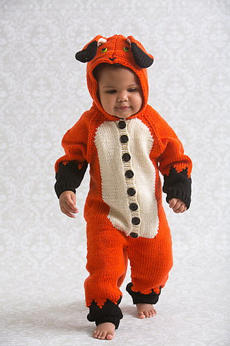 Ravelry: Frankie the Fox Onesie pattern by Amy Gunderson