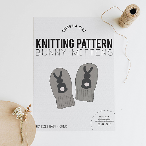 Ravelry: Bunny Mittens pattern by Button and Blue