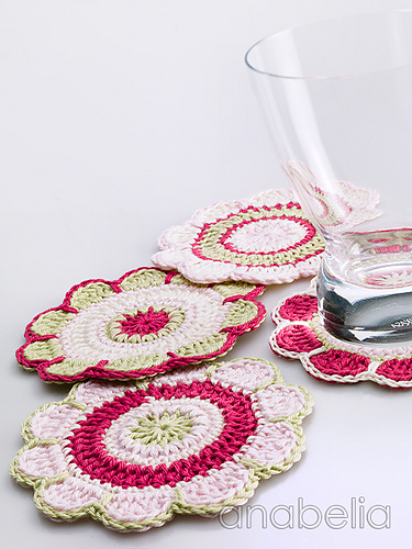 Ravelry: Spring Flowers coasters pattern by Anabelia Handmade