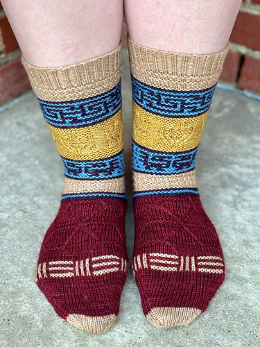 Ravelry: Roman Villa Socks pattern by Caroline Sommerfeld