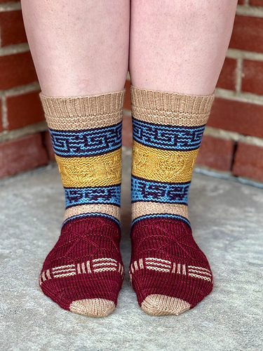 Ravelry: Roman Villa Socks pattern by Caroline Sommerfeld