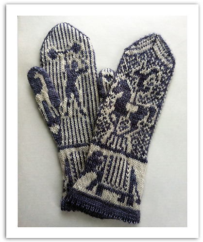 Ravelry: Retro Circus Mittens pattern by Andrea Arbour