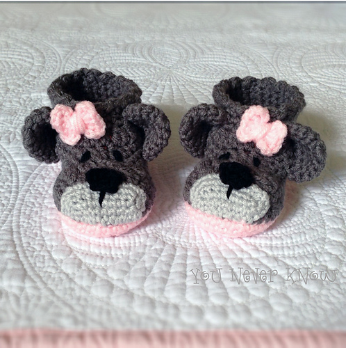 Ravelry: AndreaDanielle's Teddy Bear Booties