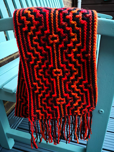 Ravelry: Reflection Mosaic Scarf pattern by Angela Hutchinson