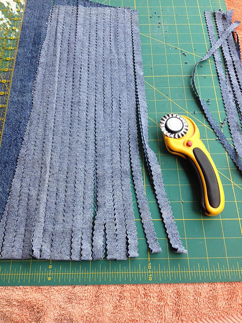 Ravelry: AngelaYandel's Blue Jean Rag-Rug Staircase Runner