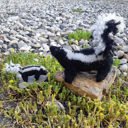 Ravelry: Striped skunk (and mini skunk) pattern by Viv's Knits