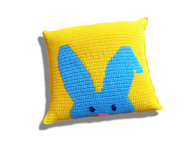 Ravelry: Easter Bunny Pillow & Banner pattern by Anna Burton Designs