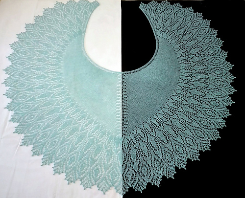 My most complicated project yet: Guardian Angel shawl in rainbow ...