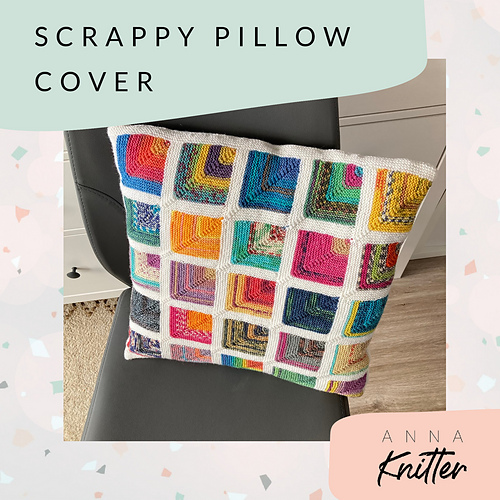 Ravelry: Scrappy Pillow Cover pattern by Anna Knitter