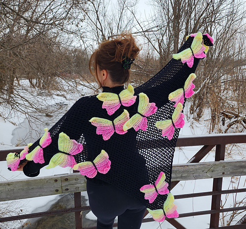 Ravelry: Looking for Spring - Butterfly Crochet Shawl pattern by Anna ...
