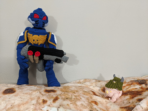 My second Warhammer amigurumi! The sassy nurgling seemed appropriate ...