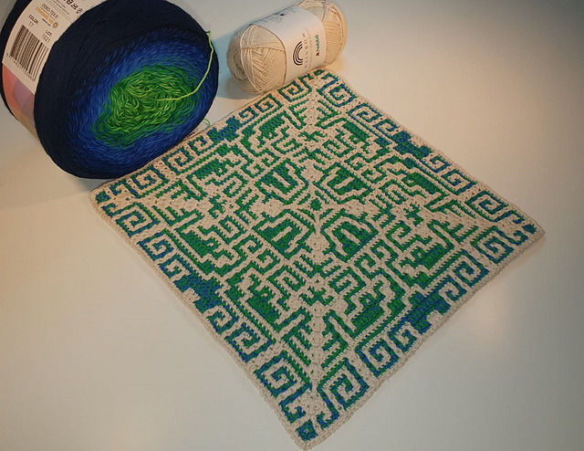 Ravelry: Inca 6 Mask Mosaic Square pattern by Anneke den Outer