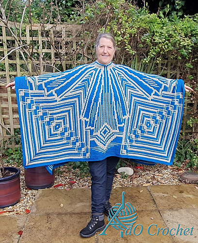 Ravelry: Art Deco throw and poncho pattern by Anneke den Outer