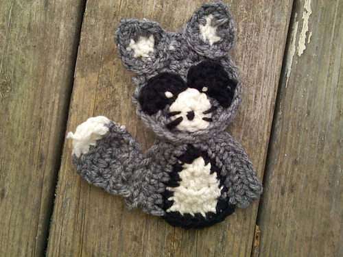 Ravelry: Rocky Raccoon Applique pattern by Ann J Bacon